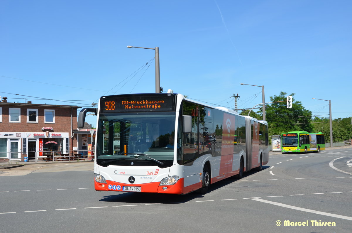 KOM 1550 der W-Lan Bus der DVG, hier zu sehen auf der Linie 908 ...